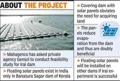 Mahagenco plans floating solar panels on Irai dam | Nagpur News - Times ...