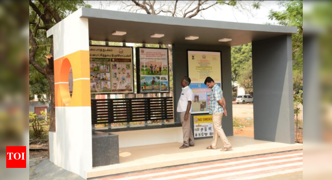 Precast Bus Shelter: Trichy gets its first precast bus shelter | Trichy ...