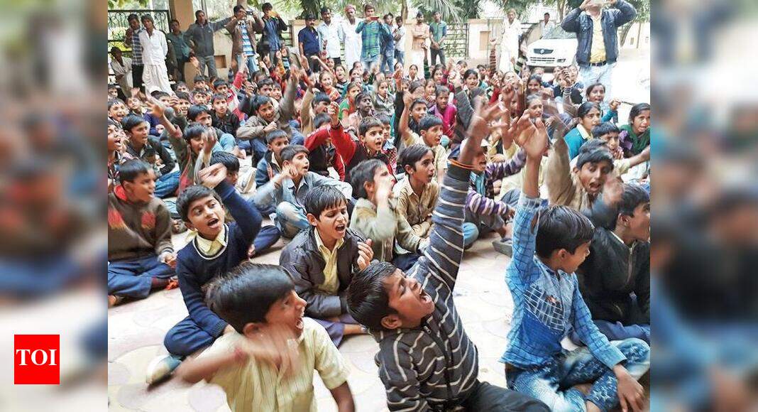 Flood-affected children protest delay in reconstruction of school ...