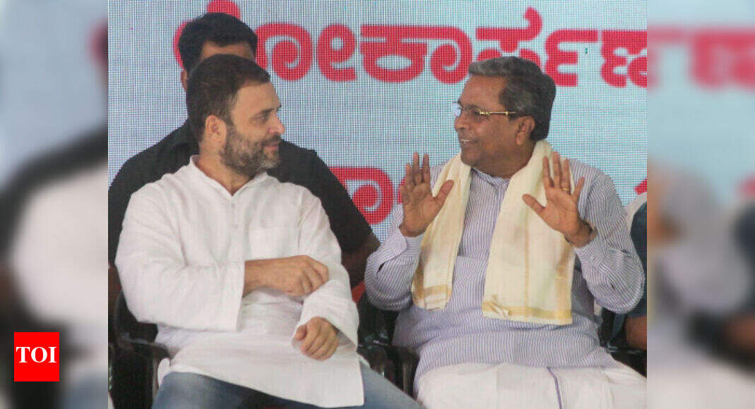 Rahul Gandhi: Karnataka CM Siddaramaiah meets Congress chief Rahul ... Rahul Gandhi: Karnataka CM Siddaramaiah meets Congress chief Rahul ...