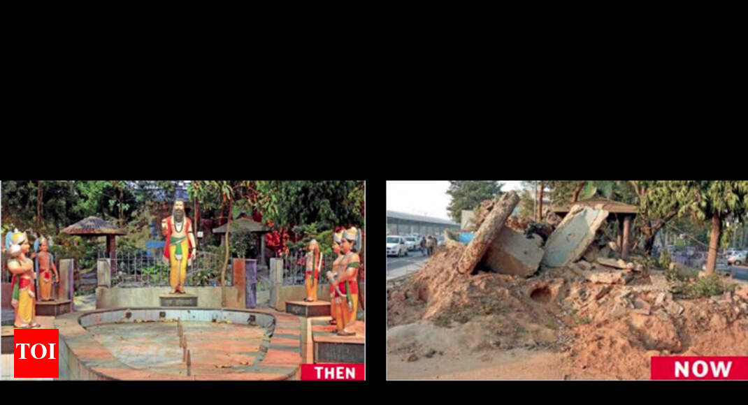 ‘Guru’ gone! Drona statue missing from Gurugram | Gurgaon News - Times ...