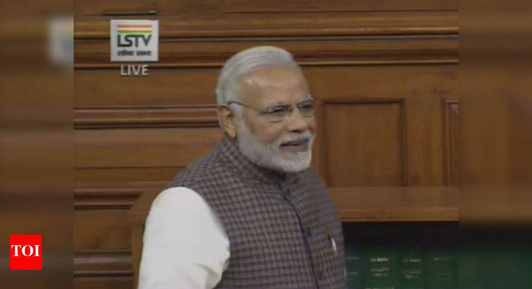 Narendra Modi In Lok Sabha: PM Modi accuses Congress of partitioning ...