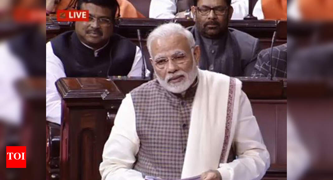 Narendra Modi: PM Modi attacks Congress in RS over emergency; says BJP ...