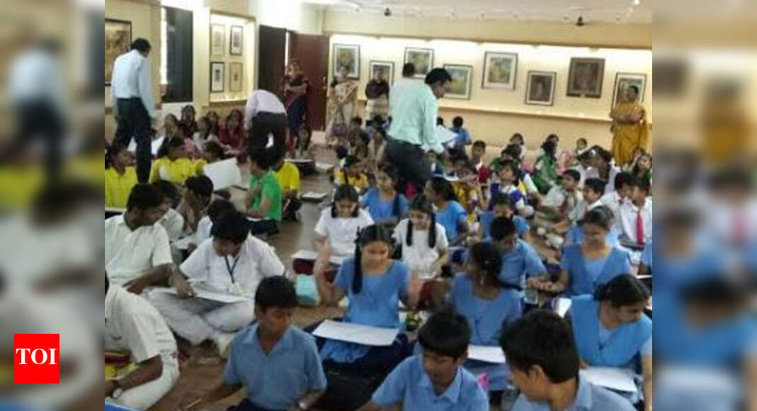 INTACH Poster Making Competition : Guntur: Students thronge INTACH ...