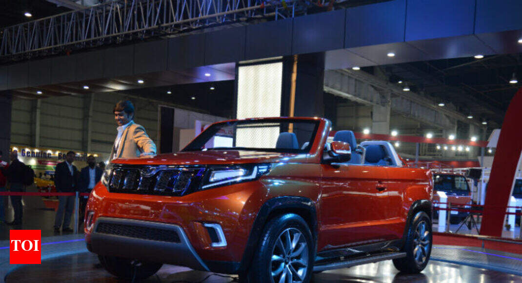 Auto Expo 2018: Mahindra unveils TUV Stinger, convertible SUV concept ...