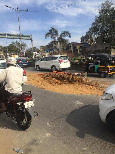 JVLR Dug up for over a month - Times of India