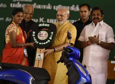 PM Narendra Modi launches Amma scooter scheme, says it will empower ...