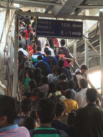 Railway Foot over bridge in Thane, going to Panve - Times of India