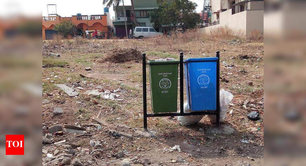 Dustbins installed on commercial lanes for waste segregation | Mysuru ...
