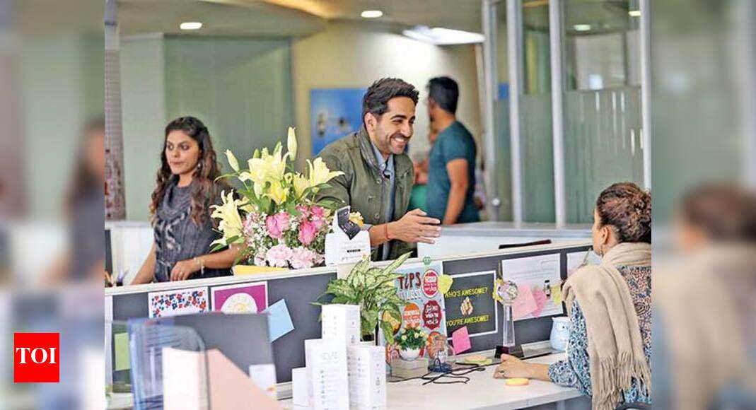 Gurgaon office turns into film set for Ayushmann and Sanya | Hindi ...