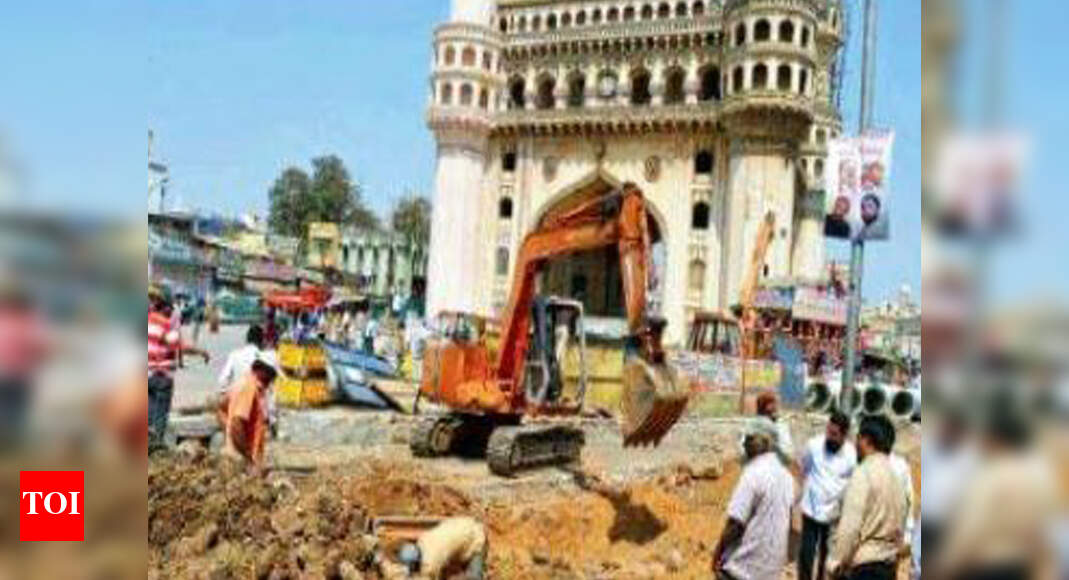 GHMC: GHMC earthmovers trigger tremors at Charminar base | Hyderabad ... GHMC: GHMC earthmovers trigger tremors at Charminar base | Hyderabad ...