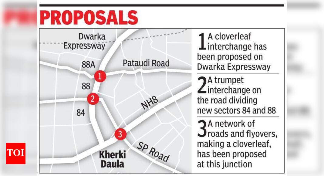 Nhai: NHAI seeks land to build trumpet junction on Dwarka Expressway ...