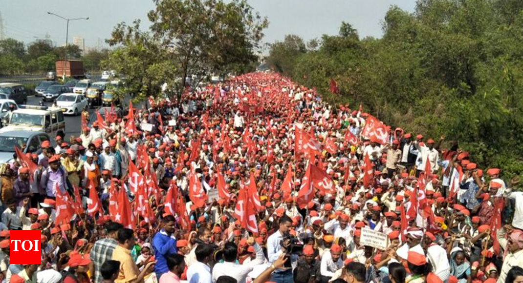 maharashtra farmers protest: Over 30,000 farmers reach Mumbai, to ...