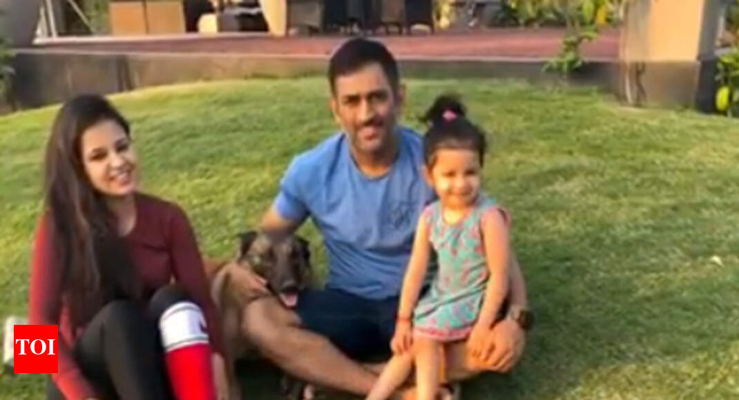 MS Dhoni posts video on Instagram as he spends quality time with family ...