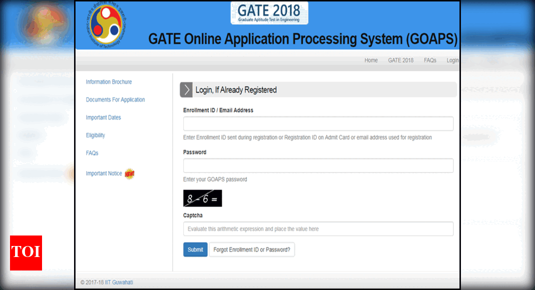 GATE 2018 Result: IIT Guwahati has announced GATE 2018 results at gate ...