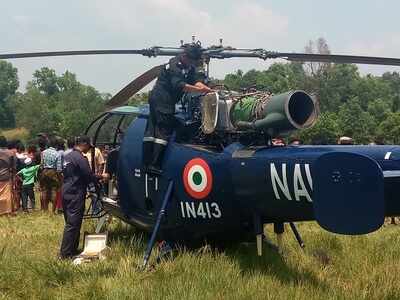 Navy Helicopter Emergency Landing: 'Emergency landing' of Navy chopper ...