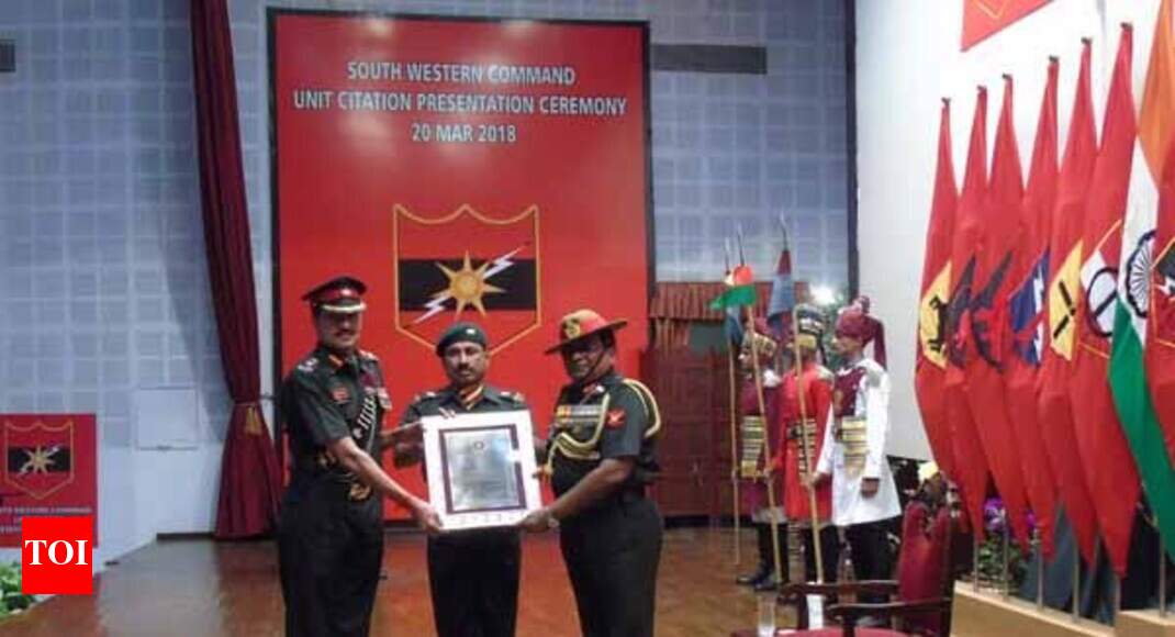 GOC-in-C SOUTH WESTERN COMMAND AWARDS UNIT CITATIONS | Jaipur News ...