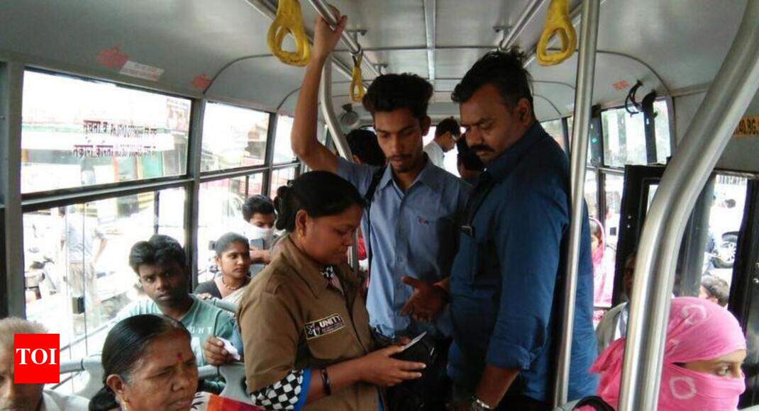 Bus conductors pocket fares, passengers caught without ticket | Nagpur ...