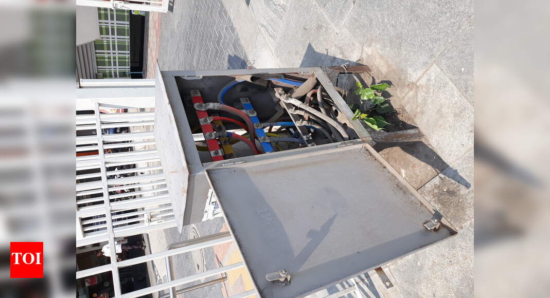 TNEB junction box kept open...To be closed ... - Times of India