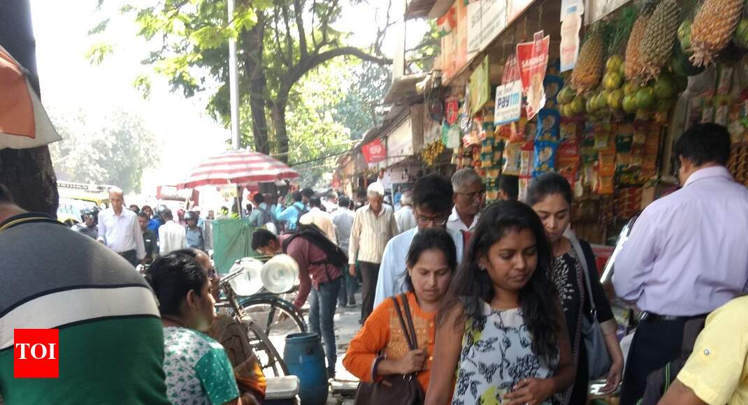 Bad Footpath near Urmi Estate Lower parel west - Times of India