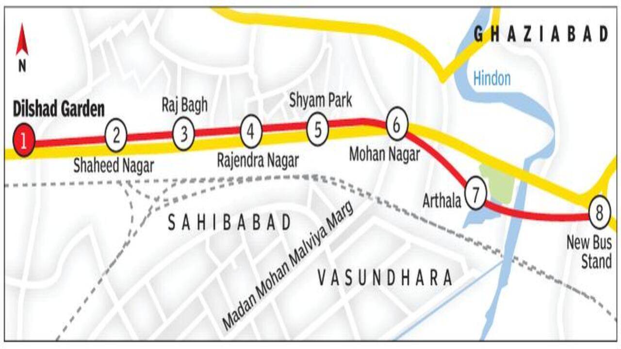 Dilshad Garden Metro Station To Mohan Nagar Distance | Fasci Garden