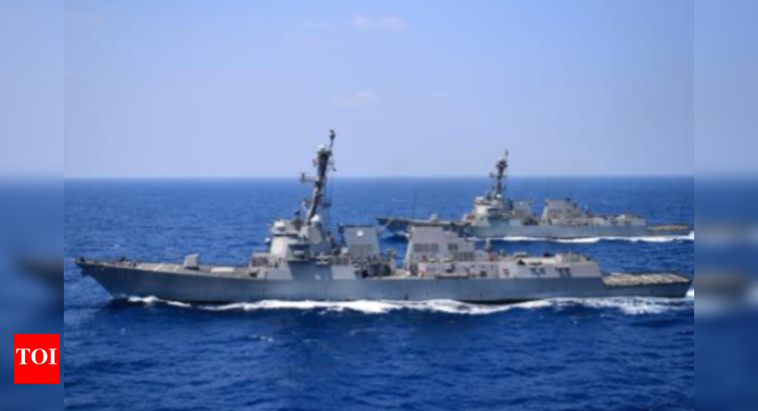 Indian, US navy ships conduct joint exercise | India News - Times of India