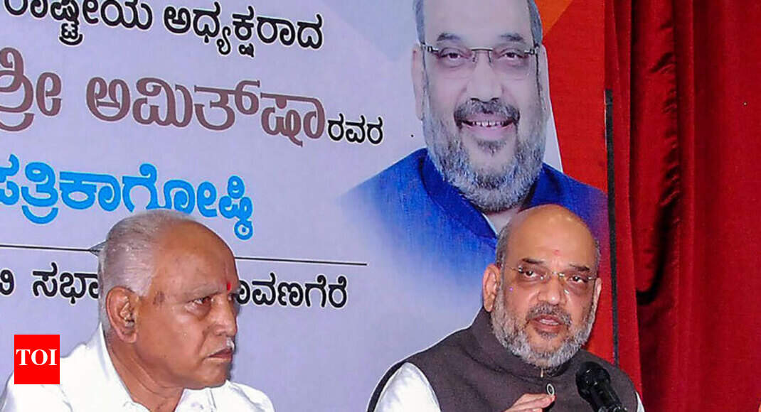 amit shah: Who ran most corrupt govt? Yeddyurappa, says Amit Shah | India News - Times of India