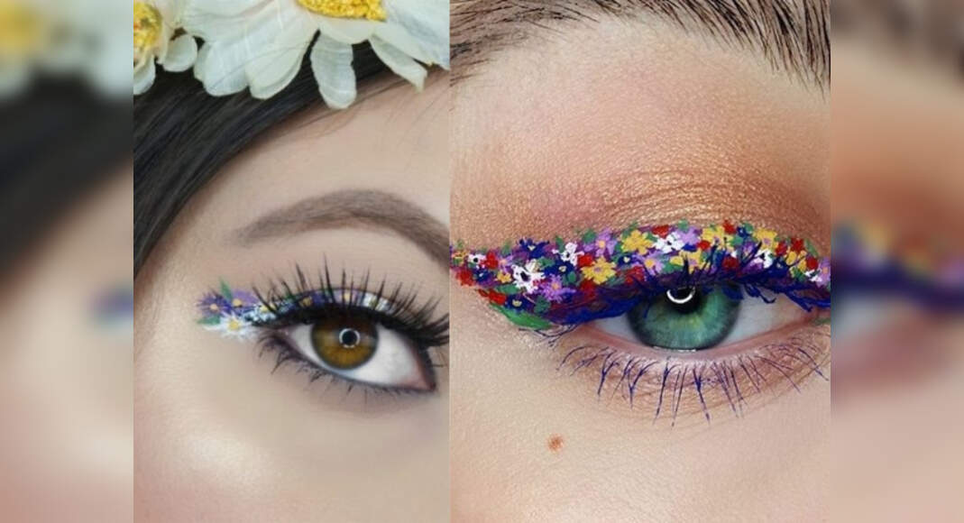 Girls, check out this new floral eyeliner beauty trend - Misskyra.com