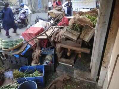 dump on main road - Times of India