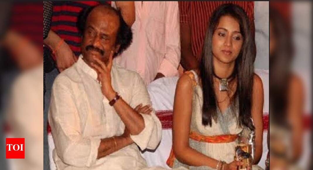 Trisha Krishnan to be paired opposite Rajinikanth in his next? | Tamil ...