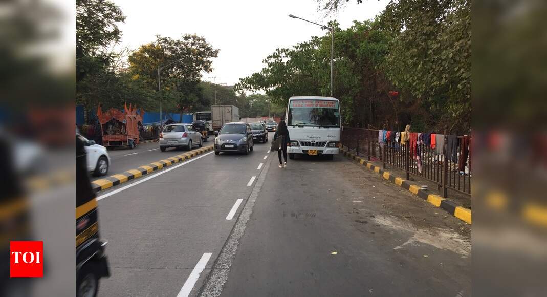 Where's the footpath or side road to walk - Times of India