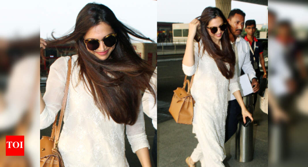 Deepika Padukone's kurta is perfect for a family puja - Times of India