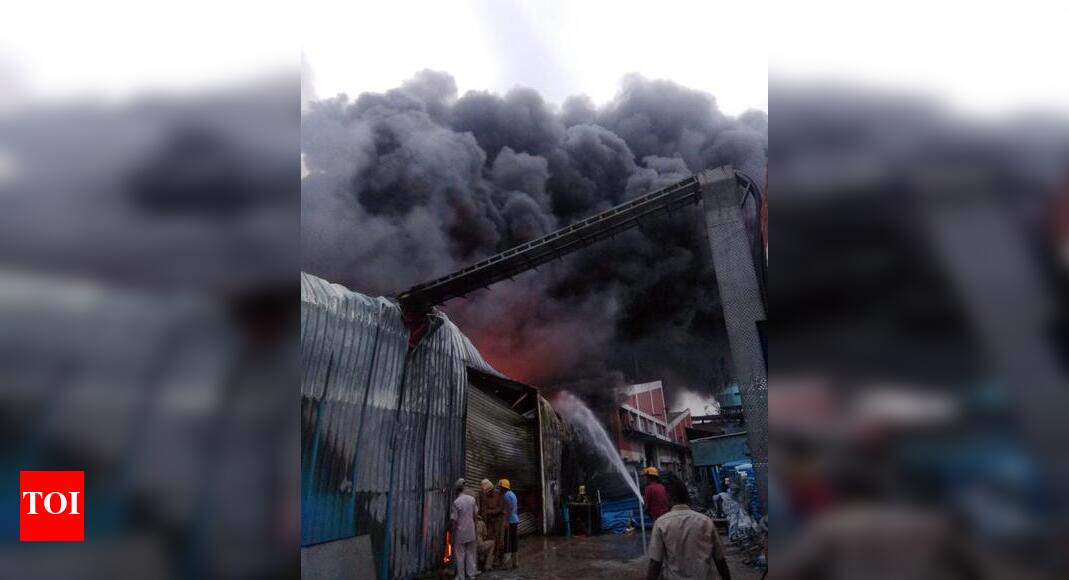 Slum, factory destroyed in fires | Noida News - Times of India