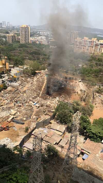 fire in dumping ground - Times of India