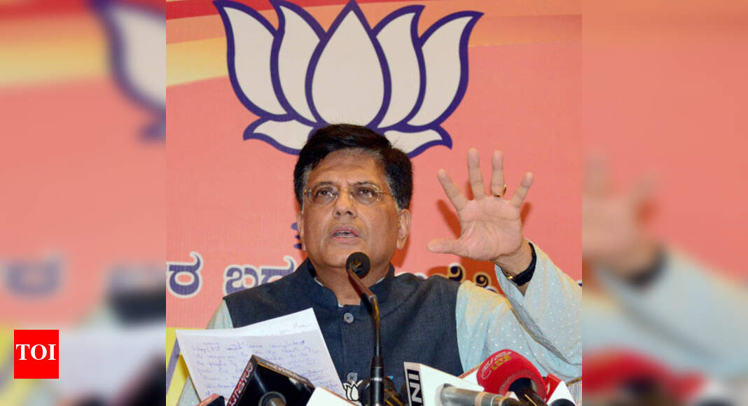 Piyush Goyal: Piyush Goyal pitches for BJP, BS Yeddyurappa, promises ... Piyush Goyal: Piyush Goyal pitches for BJP, BS Yeddyurappa, promises ...