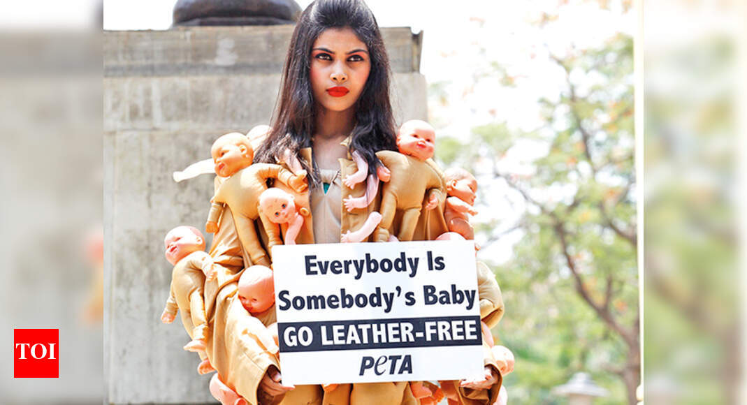 A unique protest against the use of leather in Lucknow | Lucknow News ...