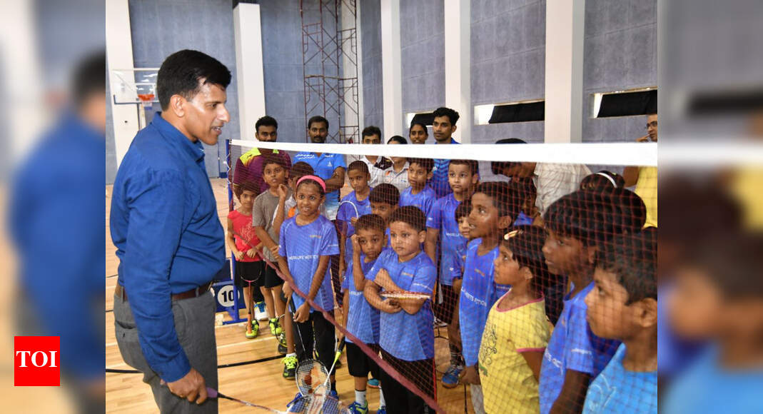 Former Badminton Player, U Vimal Kumar, trains kids at ...