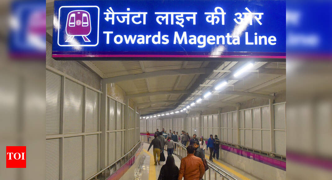 Delhi Metro: 25.6km Magenta Line stretch set to open | Delhi News ...