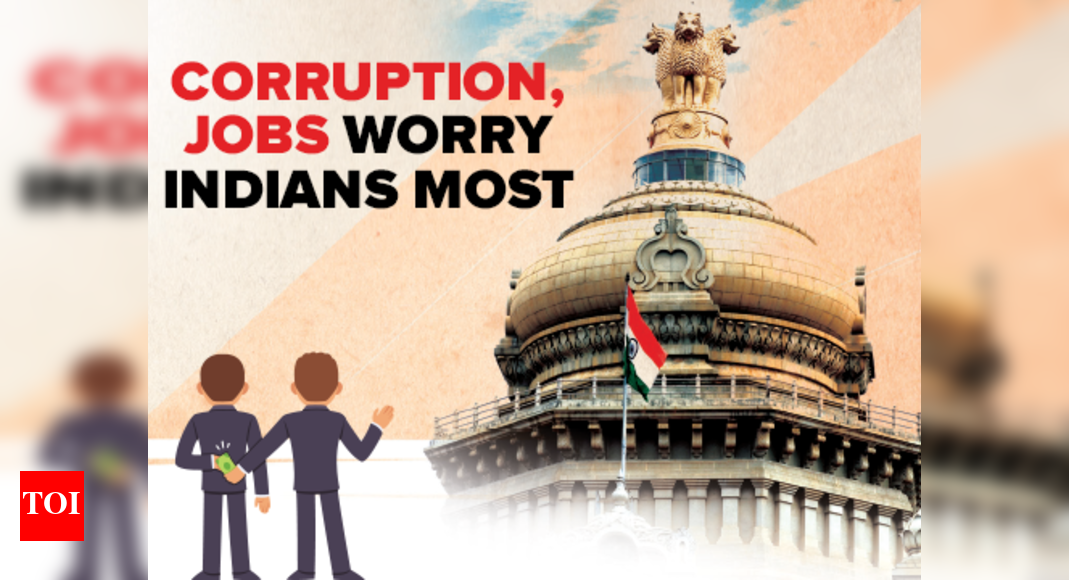 Infographic: Corruption, jobs worry Indians most | India News - Times ...
