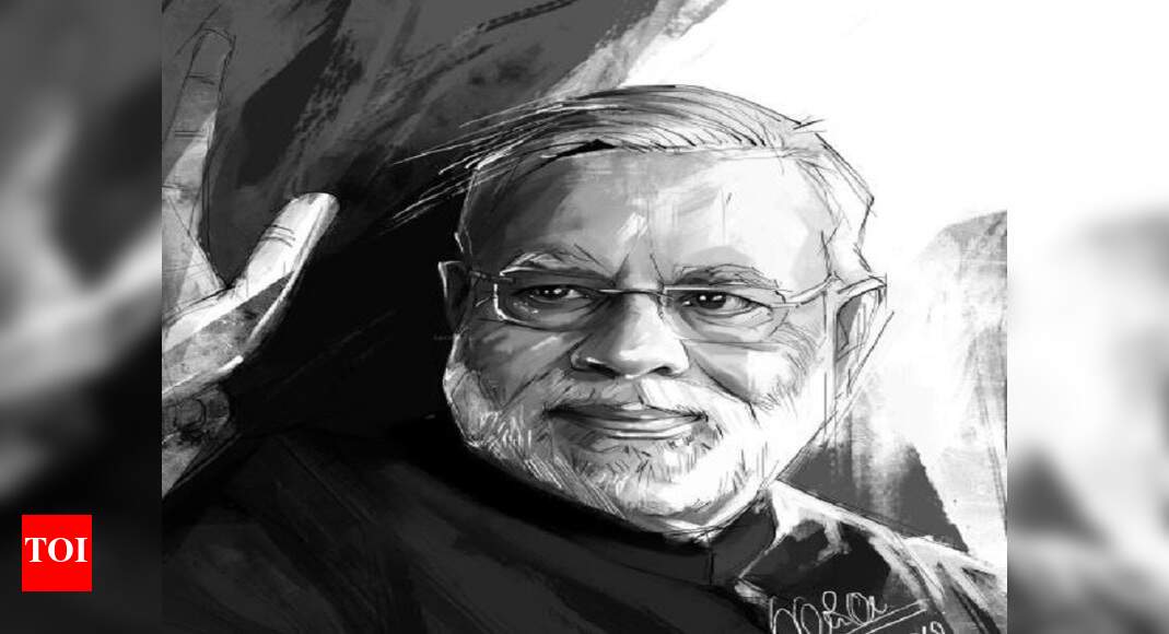 ‘Hanuman’ artist thanks PM Modi with portrait | Mangaluru News - Times ...