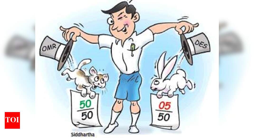 Omr: OMR heroes a big zero in descriptive paper | Ahmedabad News ...