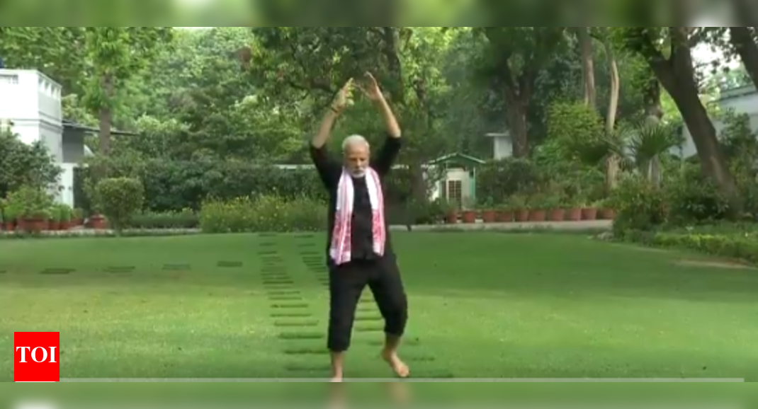 PM Narendra Modi tweets video of his rigorous fitness routine | India ...
