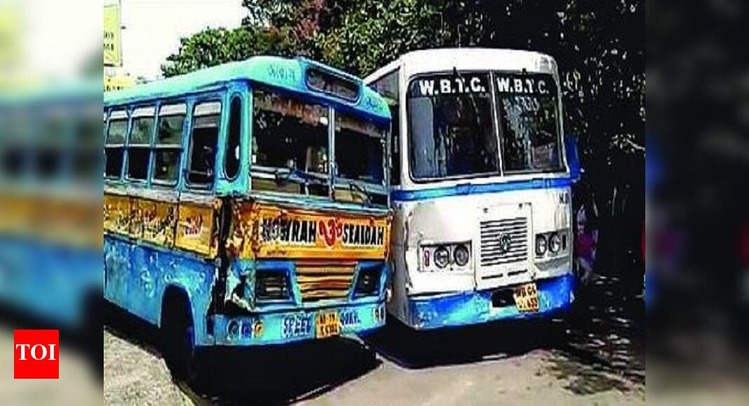 Passengers jump out of driverless bus, run over | Kolkata News - Times ...