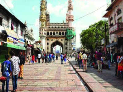 Cobble stones, granite give buffer to Charminar project | Hyderabad ...