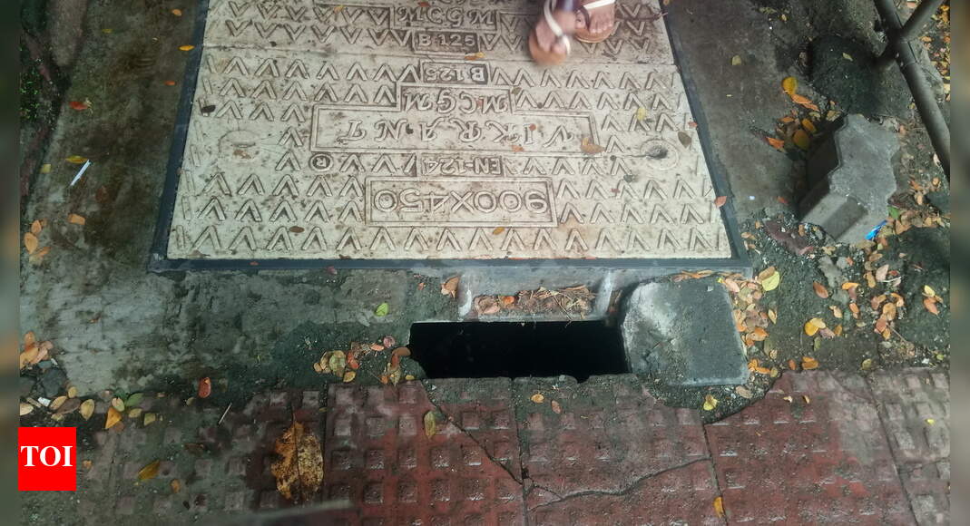 Dangerous footpaths - Times of India