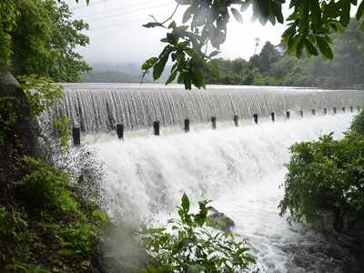 Tulsi lake overflows as rain batters Mumbai | Mumbai News - Times of India