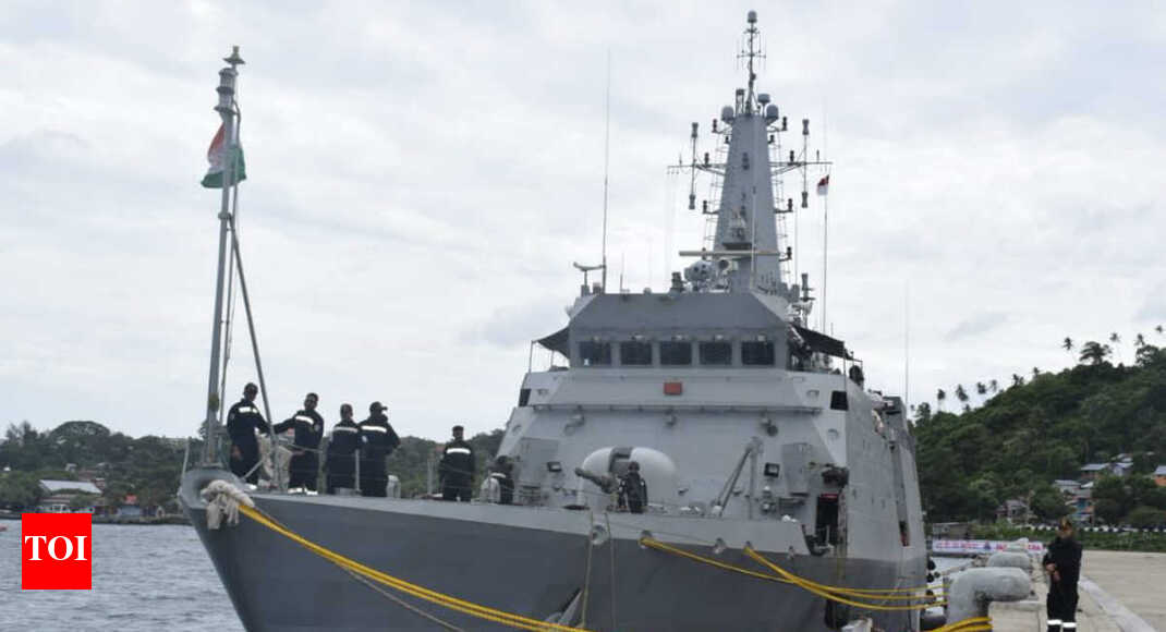 INS Sumitra enters Indonesia's Sabang Port | India News - Times of India