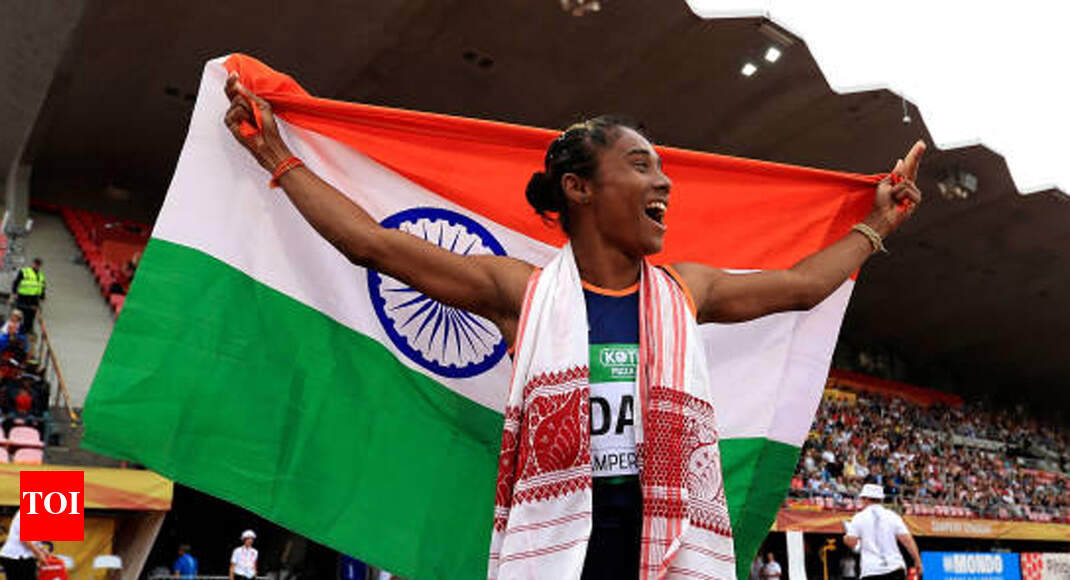 hima das: Under-20 World Athletics: Hima Das scripts history, wins gold ...