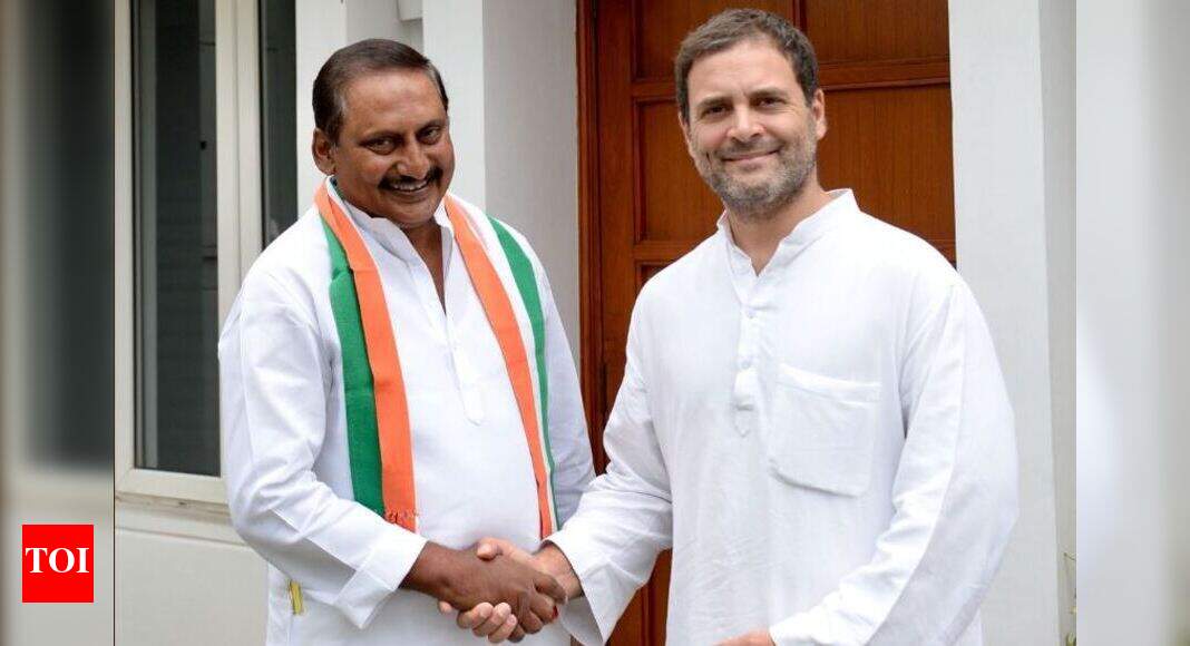 Former chief minister N Kiran Kumar Reddy rejoins Congress | Amaravati ...