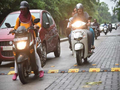 Neeri drills into new cement road to install speed breakers | Nagpur ...